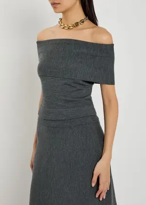 Simkhai Callahan Off-the-shoulder Wool Top