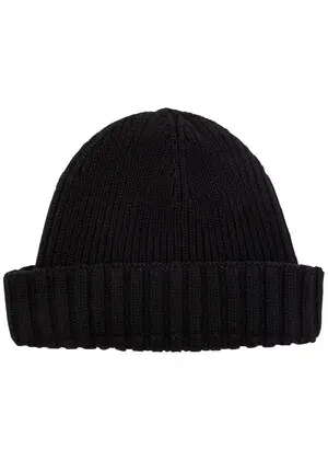John Smedley Cashmere And Wool-blend Beanie - Black