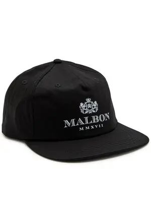 MALBON Monarch Logo-print Cotton Cap - Black