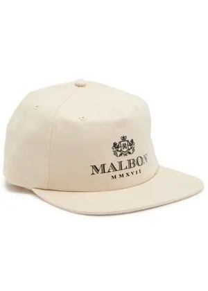 MALBON Monarch Logo-print Cotton Cap - Cream