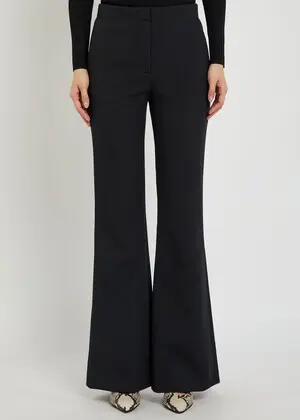 Simkhai Kenna Flared-leg Woven Trousers - Black