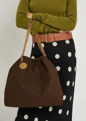 Stella McCartney Falabella Medium Drawstring Tote - Moca