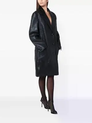 CASSELL Buttoned Leather Coat