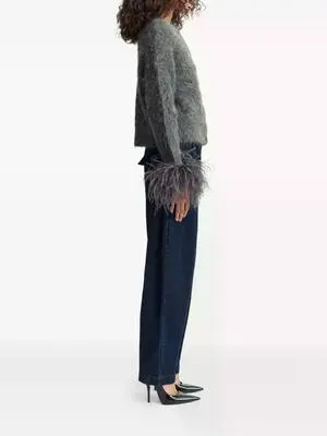 16Arlington Feather-trim Knitwear - Grey