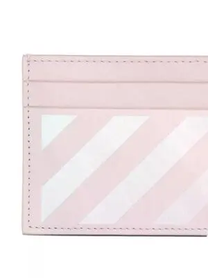 Off-White Leather Stripes Cardholder