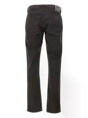 RE-HASH Rubens Z Logo-patch Stretch Trousers - Grey