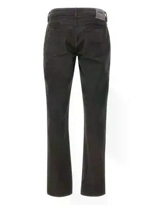 RE-HASH Rubens Z Logo-patch Stretch Trousers - Grey