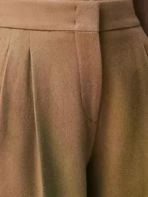 Another Tomorrow Wide Leg Pleated Trousers