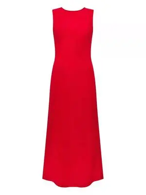 Another Tomorrow Cowl-back Midi Dress