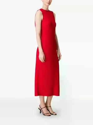 Another Tomorrow Cowl-back Midi Dress