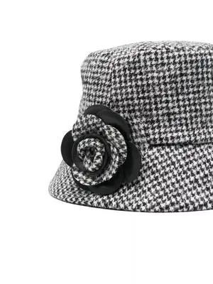 Ermanno Scervino Houndstooth Bucket Hat