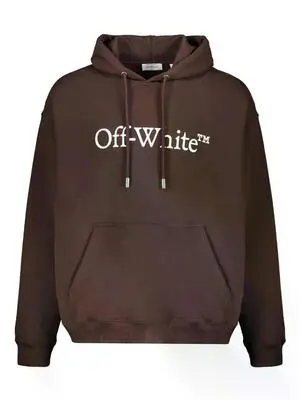 Off-White Logo-print Hoodie - Brown
