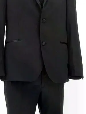 MARCHESANI Satin-trims Three-piece Single-breasted Suit
