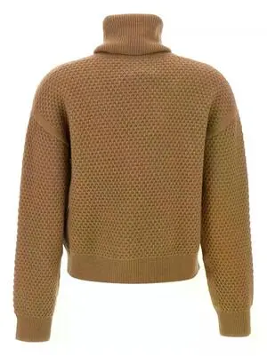 Max Mara Honeycomb High-collar Sweater