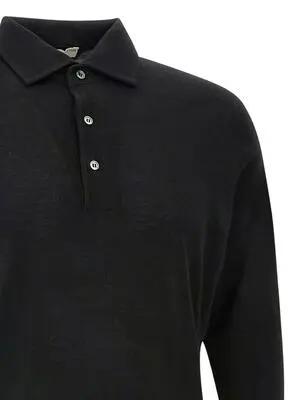 FILIPPO DE LAURENTIIS Long-sleeves Ribbed Polo Shirt