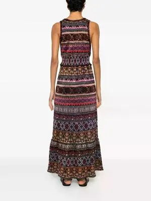 CECILIA PRADO Celia Geometric Pattern V-neck Dress