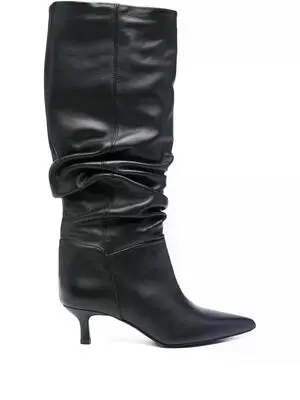 GISEL MOIRE 50mm Morgan Boots - Black