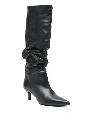 GISEL MOIRE 50mm Morgan Boots - Black