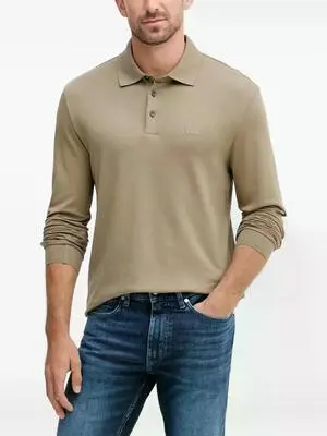BOSS Long-sleeve Polo Shirt - Neutrals