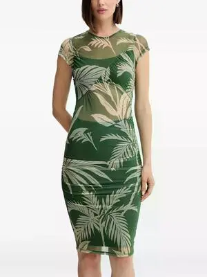Guess Floral Print Midi Dress In Green - 48% Off | Editorialist