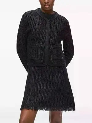 Karl Lagerfeld Tweed Frayed Jacket