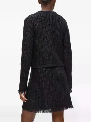 Karl Lagerfeld Tweed Frayed Jacket