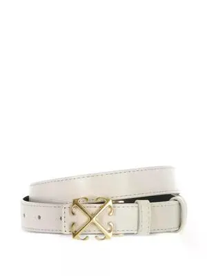 Off-White Signature Arrows Motif Buckle Leather Belt - Neutrals