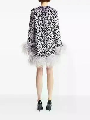 16Arlington Hodi Devoré Feather Mini Dress