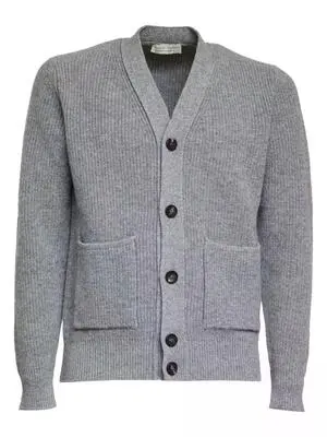 FILIPPO DE LAURENTIIS Ribbed-knit Cardigan - Grey