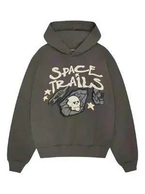 BROKEN PLANET Graphic-printed Hoodie - Grey