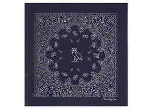 OVO Graphic Print Bandana - Navy Blue