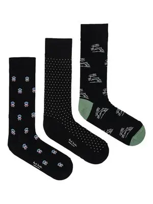 Paul Smith Patterned Socks Set - Black