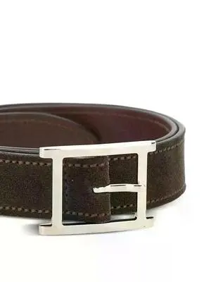 ORTIGNI Rectangular Buckle Leather Belt