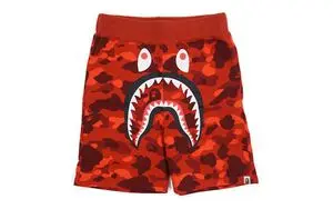 A BATHING APE Camo Shark Sweatshorts