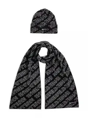Karl Lagerfeld Monogram Scarf Set