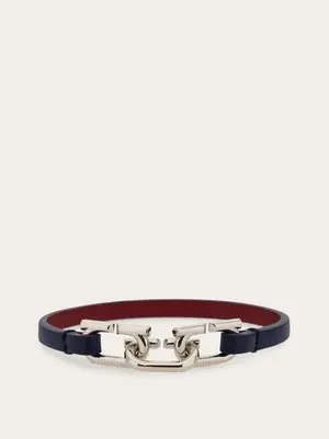 FERRAGAMO Gancini Two-tone Bracelet - Silver