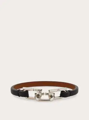 FERRAGAMO Bicolor Gancini Bracelet - Silver
