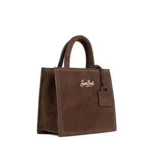 MC2 SAINT BARTH Shop Bag Mini Handbag In Suede Leather