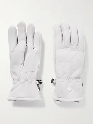 Goldbergh Nishi Quilted Leather Gloves - White