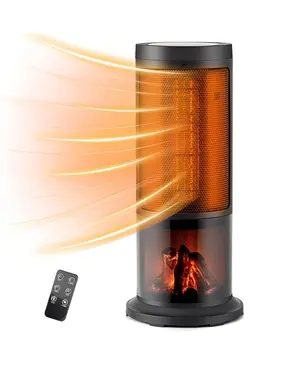 SUGIFT 17 Inch 1500w Portable Tower Space Heater With Oscillation - Black