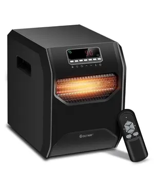SUGIFT 12 H Timer Led Remote Control Portable Electric Space Heater - Black