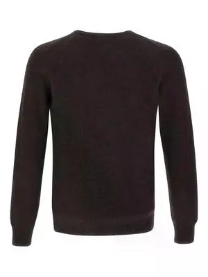 KANGRA Ribbed Crew-neck Sweater - Brown
