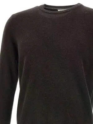 KANGRA Ribbed Crew-neck Sweater - Brown