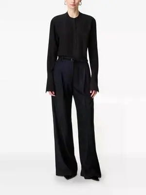 Another Tomorrow Pleated Tuxedo Shirt