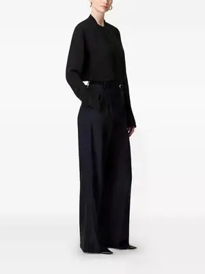 Another Tomorrow Pleated Tuxedo Shirt