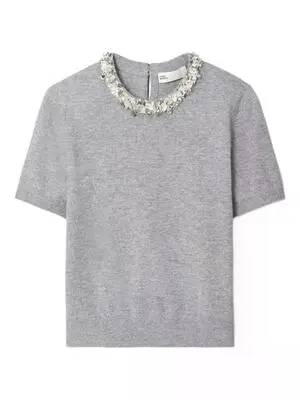 Tory Burch Sequin-embellished Short-sleeve Top