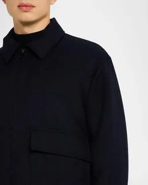 Theory Modern Aviator Jacket In Dapper Wool