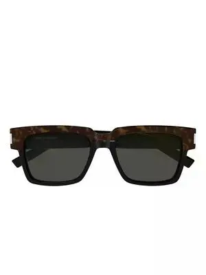 Saint Laurent Square-frame Tinted Sunglasses - Brown