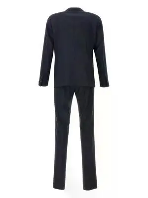 Tagliatore Peak-lapels Double-breasted Suit - Blue