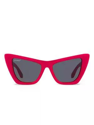 Off-White Full-rim Cat-eye Sunglasses - Red